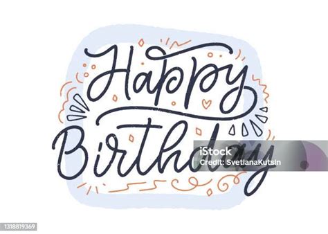 생일 축하를 위한 레터링 슬로건 기프트 카드 포스터 및 인쇄 디자인을 위한 손으로 그린 문구 현대 서예 축하 텍스트 벡터 개념에