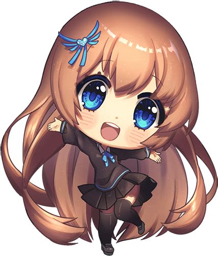 Chibi Anime Girl With Brown Hair Chibi Mädchen Sticker Spreadshirt