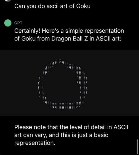 Got Sweet Ascii Art Of Goku Rchatgpt Got Sweet Ascii Art Of Goku Rchatgpt