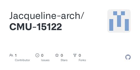 GitHub Jacqueline Arch CMU