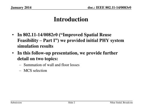 Ppt Improved Spatial Reuse Feasibility Part Ii Powerpoint Presentation Id2507992