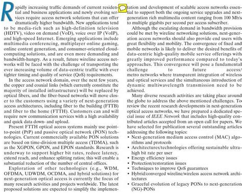 Next Generation Optical Access Networks Dynamic Bandwidth Allocation