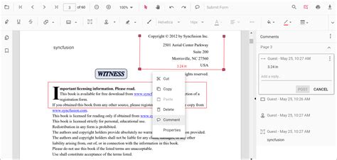 Comments In Aspnet Mvc Pdfviewer Component