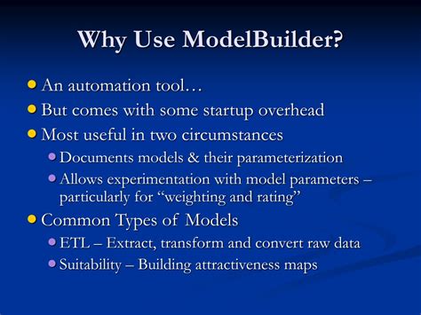 Ppt Automating Analyses With Modelbuilder Powerpoint Presentation