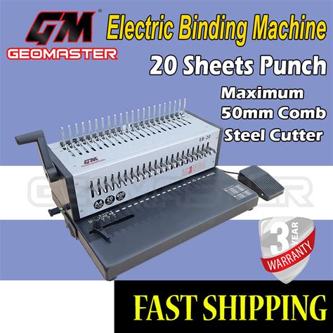 Eb 20 Electric Binding Machine Comb Binding Machine Electric Binding Machine Shopee Malaysia