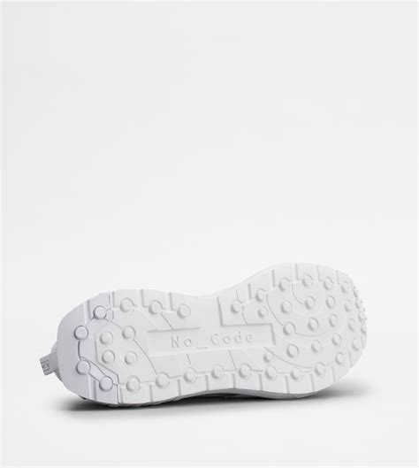 Man White Nocode J In Technical Fabric And Leather