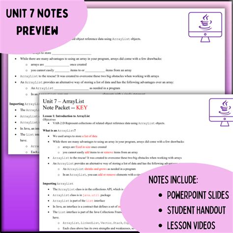 goldie s unit 7 guided notes for ap® computer science a goldie s math emporium
