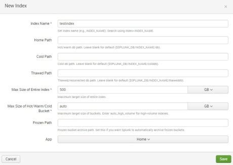 Create An Index Splunk