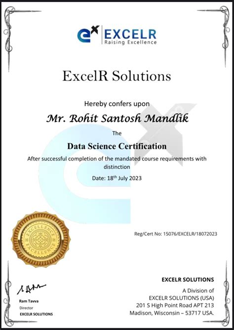 Rohit Mandlik On Linkedin Datasciencecertification Skillsacquired Datadrivendecisions