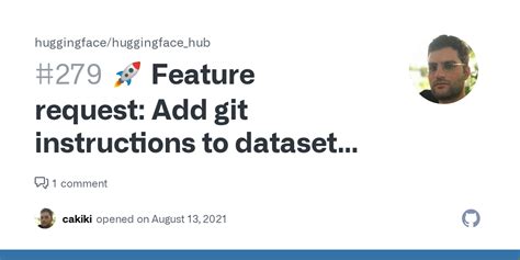Feature Request Add Git Instructions To Dataset Repos Issue Huggingface Huggingface