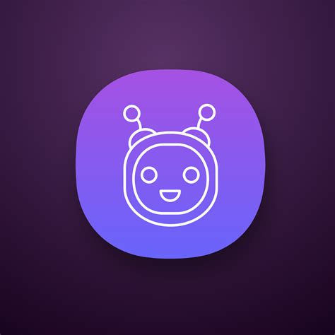 Chatbot App Icon Ui Ux User Interface Talkbot Modern Robot Round