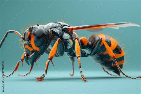 Wasp Macro A Detailed Macro Shot Of A Wasp With Striking Detail And