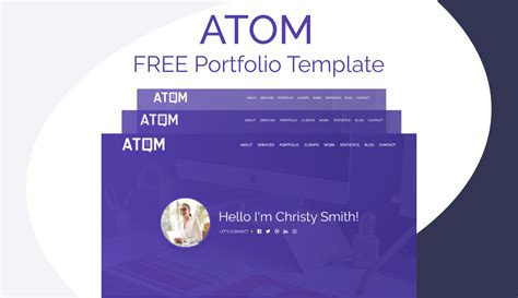 Atom A Free Tailwind CSS Portfolio Template