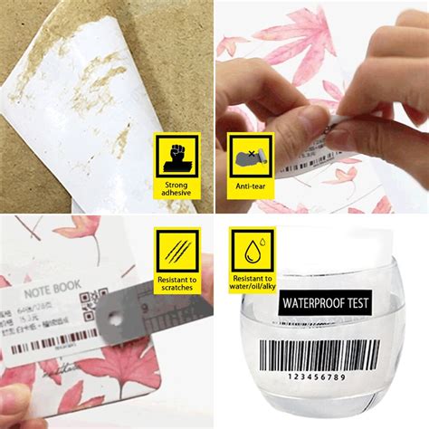 1rolls White Thermal Label Roll Multi Size Typeabl Grandado