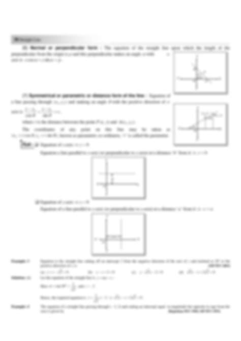 Solution Iit Jee Main Maths Notes For 2022 2023 1 Straight Line Theory
