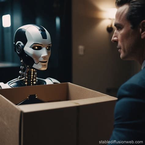 Man Talks To Super AI In A Box Stable Diffusion Online