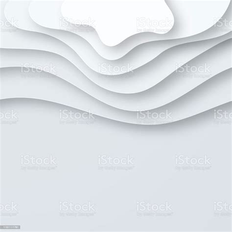종이 잘라 배경입니다 회색 추상적 인 물결 모양유행 3d 디자인 지형학에 대한 스톡 벡터 아트 및 기타 이미지 지형학 흰색 페이퍼커팅 Istock