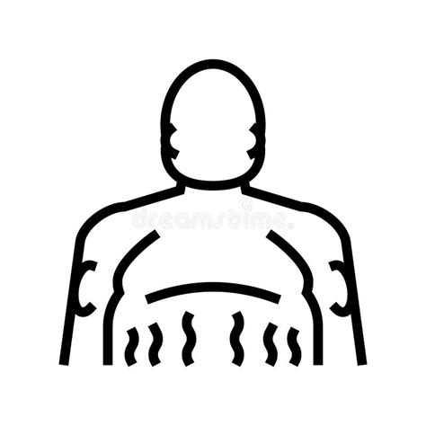 Cushing Disease Endocrinology Line Icon Vector Illustration Stock