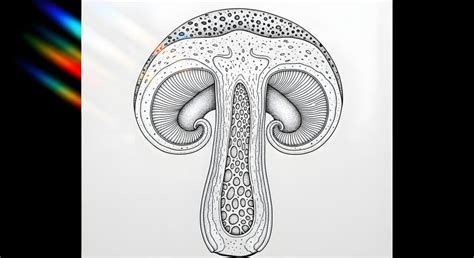 Intricate Detail Of Mushroom Cap Showcasing Gills And Texture Stock
