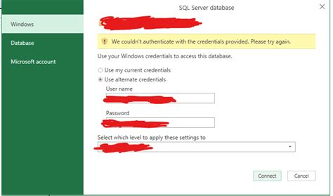 sql server excel deleting my powerquery datasource permissions