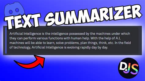 How To Make A Text Summarizer Command For Your Discord Bot Discord
