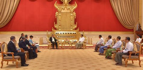Sac Chairman Prime Minister Senior General Min Aung Hlaing Receives Thai Deputy Prime Minister