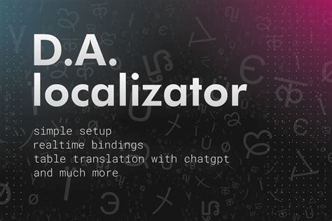 D A Localizator Localization Unity Asset Store