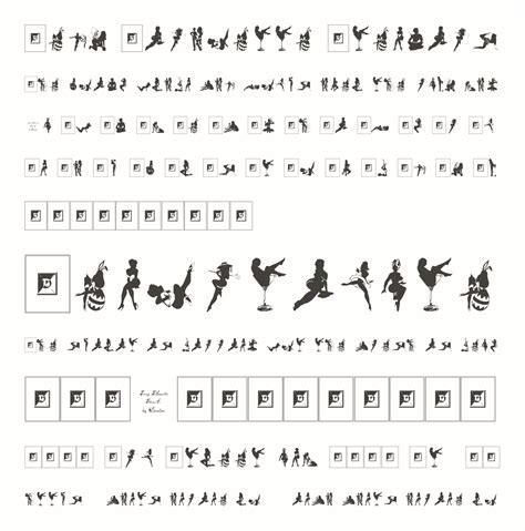 Sexy Silouette Stencils Font
