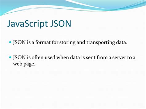 Java Script Json Ppt