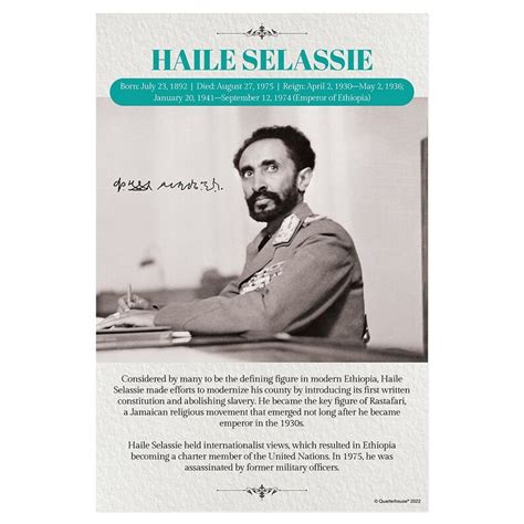 Quarterhouse Haile Selassie Biographical Poster Social Studies Classroom Materials For Teachers Quarterhouse Haile Selassie Biographical Poster Social Studies Classroom Materials For Teachers