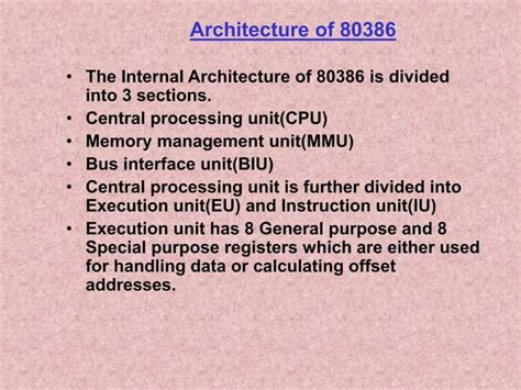 Architectureof80386microprocessor Inroduction Ppt