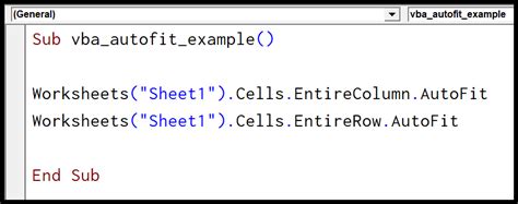 Vba Autofit Rows Column Or The Entire Worksheet