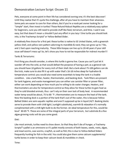 Demolect Script Pdf Thermoregulation Turtle