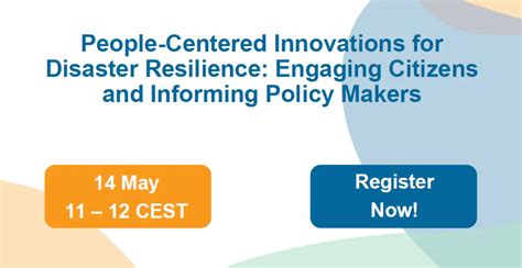 Disaster Risk Stakeholder Hub Webinar People Centered Innovations For