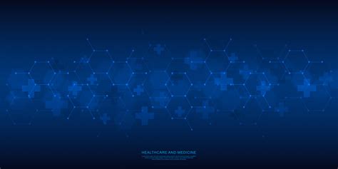 육각형 패턴과 십자가와 의료 의료 배경 건강 관리 및 의학 설계 제약 제조 및 산업을위한 벡터 일러스트레이션 건강관리와 의술에 대한 스톡 벡터 아트 및 기타 이미지 Istock