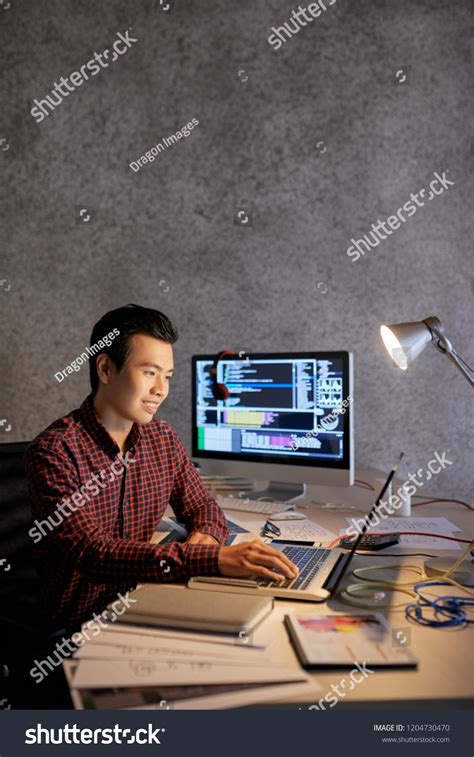 Asian Programmer Coding Images Stock Photos Vectors Shutterstock