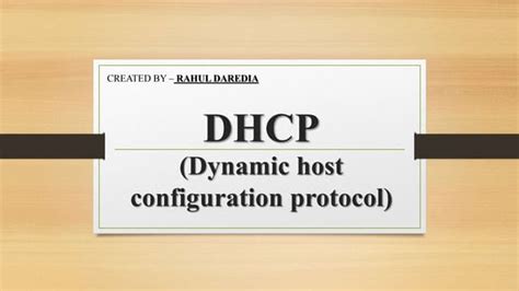 Dhcp Pptx Computer Networking Computing