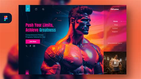 gym website ui design in figma interactive website ux tutorial figma