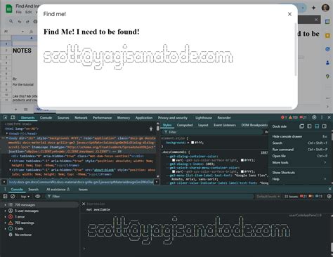 Find And Inspect Apps Script Generated Html In Chrome Dev Tools