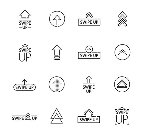 Premium Vector Swipe Up Icons Arrow Buttons To Scroll And Drag
