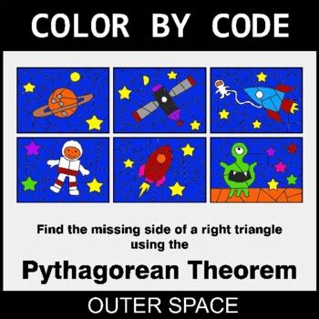Pythagorean Theorem Coloring Worksheets Color By Code By WhooperSwan
