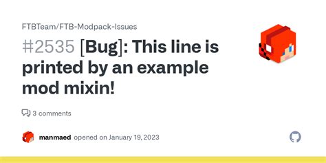 Bug This Line Is Printed By An Example Mod Mixin · Issue 2535