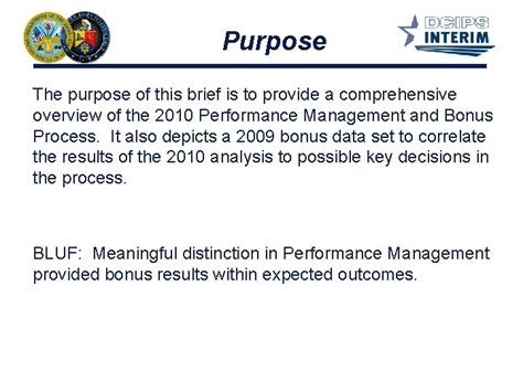 Army Dcips 2010 Performance Management And Bonus Process