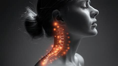 Problems With Spine Image Of Woman With Her Spine Highlighted In Orange Indicating A Problem