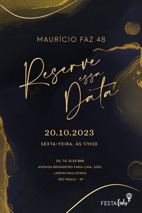Convite De Save The Date Editável Grátis Festalab