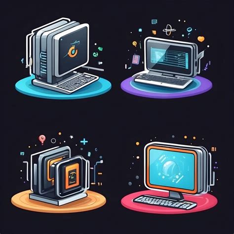 Premium Photo Server Icons Data Center Symbols Network Server Server Room Web Hosting Server