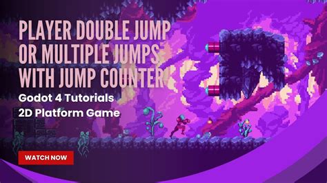 Player Double Jump Or Multiple Jumps With Jump Counter Godot 4 Tutorial Pt 23 2d Platform
