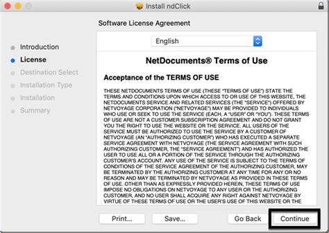 installing ndclick on a mac optiable