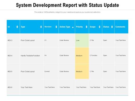 System Development Report With Status Update Ppt PowerPoint Presentation Gallery Vector PDF System Development Report With Status Update Ppt PowerPoint Presentation Gallery Vector PDF