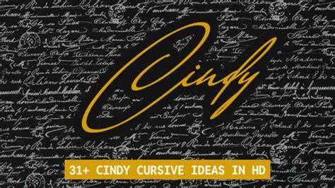 Cindy In Cursive ⚡ 100 Signature Ideas 2026